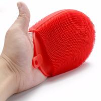 China Double Side Silicone Sponge Dish Washing Brush for Stain-resistant Kitchen Cleaning for sale