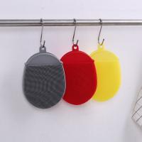 China Double Side Silicone Sponge Dish Washing Brush for Stain-resistant Kitchen Cleaning for sale