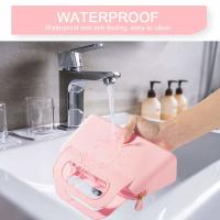 China Colorful Customized Silicone Zipper Pouch for Women's Cosmetic and Toiletry Storage for sale