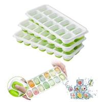 China Flexible and Sustainable 4 Pack Easy-Release Ice Cube Trays for Your Freezer for sale