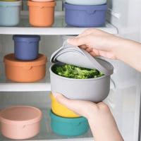 China Kitchen Food Storage Round Silicone Lunchbox Bento Box with BPA Free and Fresh-keeping for sale