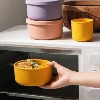 China Kitchen Food Storage Round Silicone Lunchbox Bento Box with BPA Free and Fresh-keeping for sale