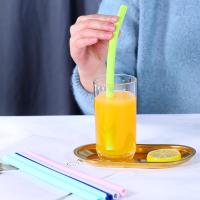 China Shenzhen Sells Bpa Free Silicone Openable Straw for Travel Custom Color 230*11mm/17g for sale