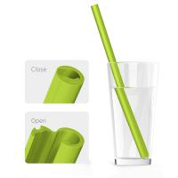 China Shenzhen Sells Bpa Free Silicone Openable Straw for Travel Custom Color 230*11mm/17g for sale