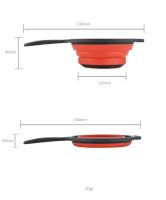 China Kitchen Tools Round Basket Collapsible Colander Sink Strainer Set with PP TPR Handle for sale
