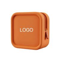 China Customized Color Silicone Cosmetic Bag for Trendy and Portable Makeup Storage for sale