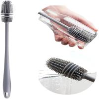 China 55g Silicone Bottle Brush Cleaning Brush for Hand Washing Water Bottles and Glassware for sale
