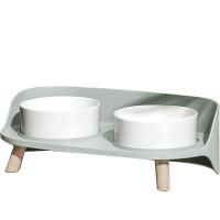 China NO Time Setting Elevated Ceramic Pet Bowls for Cats and Dogs Custom Porcelain Feeders for sale