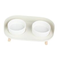 China NO Time Setting Elevated Ceramic Pet Bowls for Cats and Dogs Custom Porcelain Feeders for sale