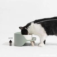 China NO Time Setting Elevated Ceramic Pet Bowls for Cats and Dogs Custom Porcelain Feeders for sale