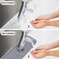 China Home Kitchen Tableware Black Silicone Sink Splash Guard with Water Absorbent Design for sale
