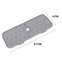 China Home Kitchen Tableware Black Silicone Sink Splash Guard with Water Absorbent Design for sale