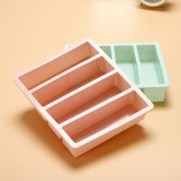 China Multicolor 4 Grids Ice Cube Trays Molds with Food Grade Silicone Material 17*14.3*3.6cm for sale