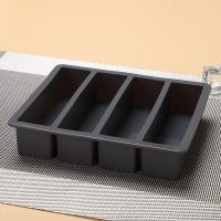 China Multicolor 4 Grids Ice Cube Trays Molds with Food Grade Silicone Material 17*14.3*3.6cm for sale