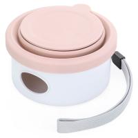 China Outdoor Travel Dog Feeder 3 in 1 Collapsible Pet Water Bowl with Lid and Foldable Design for sale