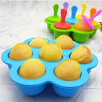 China 145g Reusable Silicone Ice Pop Maker with Stick Top Selling BPA Free Popsicle Mold for sale