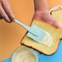 China Pink Silicone Scraper Three-piece Set Heat Resistant Spatulas BBQ Brush Baking Tools for sale
