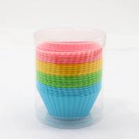 China 24pcs/12pcs pack Customized Logo Acceptable Silicone Non-stick Cupcake Liners for Party for sale