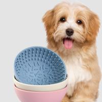 China Pet Feeding Bowl Round Silicone Dog Bowl Slow Feeder for Healthy Eating Interactive Feeder for sale