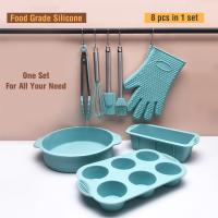 China Silicone Baking Cake Pan Cookie Sheet Molds Tray Set BPA Free Heat Resistant Liners for sale