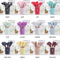 China 12-Piece Silicone Kitchen Utensil Set with Wooden Handles Your Kitchen's Best Friend for sale