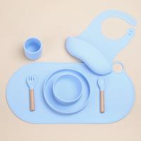 China Modern Design Round Scallop Silicone Placemat for Kids' Dining Table OEM/ODM Welcome for sale
