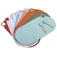 China Modern Design Round Scallop Silicone Placemat for Kids' Dining Table OEM/ODM Welcome for sale