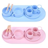 China Modern Design Round Scallop Silicone Placemat for Kids' Dining Table OEM/ODM Welcome for sale