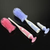 China Silicone Bottle Cleaning Brush With Nipple Cleaner For Baby Bottles 10.4*2.2 in /26.5*5.8 for sale