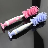 China Silicone Bottle Cleaning Brush With Nipple Cleaner For Baby Bottles 10.4*2.2 in /26.5*5.8 for sale