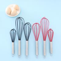 China Multifunctional Silicone Egg Whisk Stirring Tools for Home Kitchen 8/10/12 inch Beater for sale