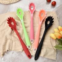 China Non-stick Portable Silicone Pasta Spoon for Cooking Eco-friendly Kitchen Utensil for sale