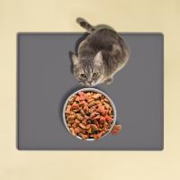 China Custom Color Silicone Dog Food Mat Tray Non-slip Waterproof Pet Feeding Mat Bpa Free for sale