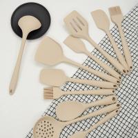 China 11-Piece Silicone Kitchen Utensil Set with Round Holder Multi-Functional Cooking Tools for sale
