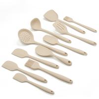 China 11-Piece Silicone Kitchen Utensil Set with Round Holder Multi-Functional Cooking Tools for sale