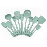 China 11-Piece Silicone Kitchen Utensil Set with Round Holder Multi-Functional Cooking Tools for sale