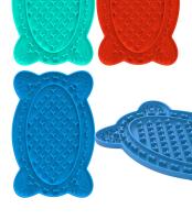 China Food Grade Silicone Distracting Pet Cat Paw Slow Feeder Pad For Dogs With Suction Cups for sale