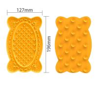China Food Grade Silicone Distracting Pet Cat Paw Slow Feeder Pad For Dogs With Suction Cups for sale