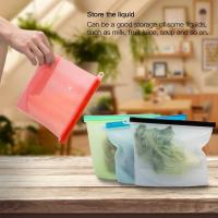China Three-dimensional Type Food Grade Silicone Seal Reusable Storage Bag Custom Safe Pack for sale
