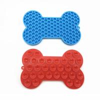 China Customized Silicone Dog Lick Mat for Slow Feeding Bone-Shaped and Suction Design for sale