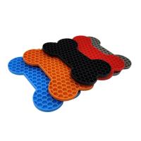 China Customized Silicone Dog Lick Mat for Slow Feeding Bone-Shaped and Suction Design for sale