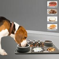 China BPA-Free Silicone Pet Food Bowl Mat for Dogs Puppies Temperature Resistance -40 to 250 for sale