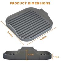 China Sustainable Silicone Bacon Baking Pan for Microwave and Oven Cooking Grey or Custom for sale