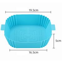 China Sustainable Air Fryer Silicone Pot Liner Tray Pan for Baking Mat and Basket Square for sale