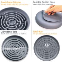 China Custom Logo Pet Bowls Feeders Round Maze Silicone Slow Feeder with Stocked Suction Mat for sale
