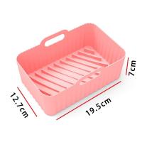 China 2Pcs Food Safe Non Stick Air Fryer Silicone Pot Accessories Replacement Baking Tray for sale