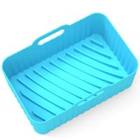 China 2Pcs Food Safe Non Stick Air Fryer Silicone Pot Accessories Replacement Baking Tray for sale