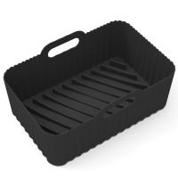 China 2Pcs Food Safe Non Stick Air Fryer Silicone Pot Accessories Replacement Baking Tray for sale