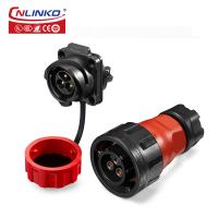 China Cnlinko YM 24 3 Pin Plastic Circular Single Hole Waterproof Aviation Plug Connector Plastic Single Hole Male and Female Socket for sale