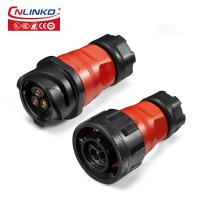 China Cnlinko YM 24 3 Pin Plastic Circular Single Hole Waterproof Aviation Plug Connector Plastic Single Hole Male and Female Socket for sale